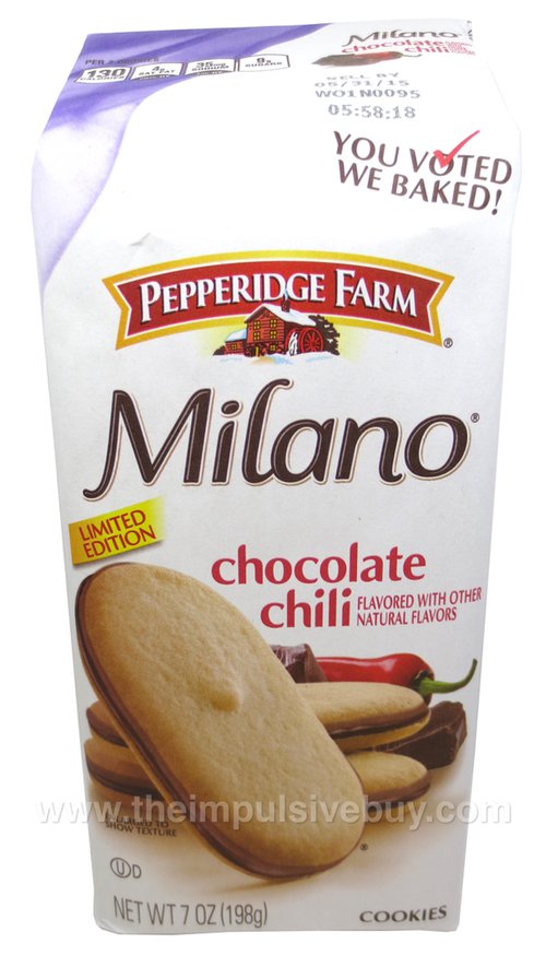 REVIEW: Pepperidge Farm Limited Edition Chocolate Chili Milano Cookies ...