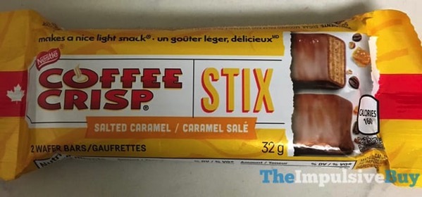 SPOTTED ON SHELVES IN CANADA: Nestle Coffee Crisp Salted Caramel Stix