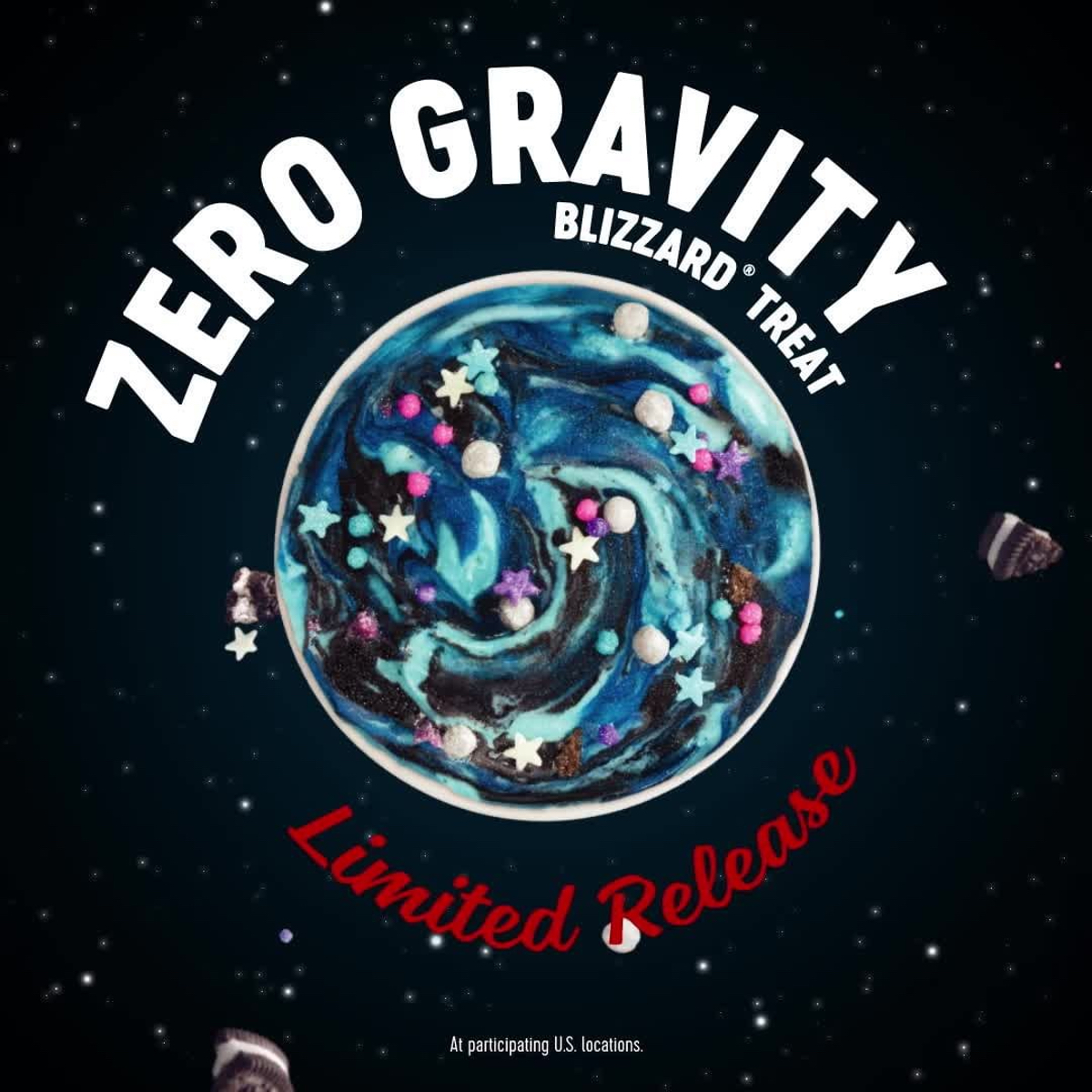 FAST FOOD NEWS: Dairy Queen Limited Release Zero Gravity Blizzard